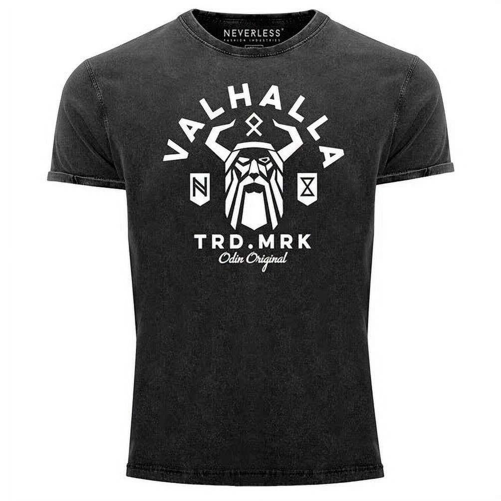 Hot Trending T-Shirt With Valhalla Odin Runes Viking Print Design ...