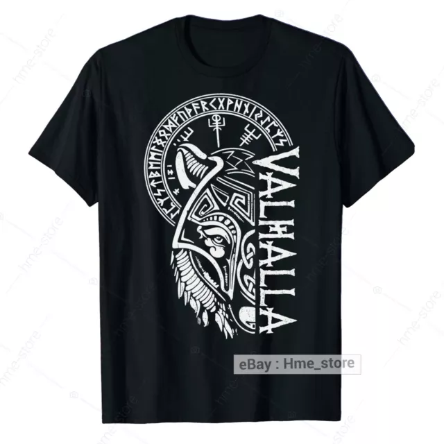 Hot Trending T-Shirt With Valhalla Wolf Of Odin Runes Viking T-Shirt ...