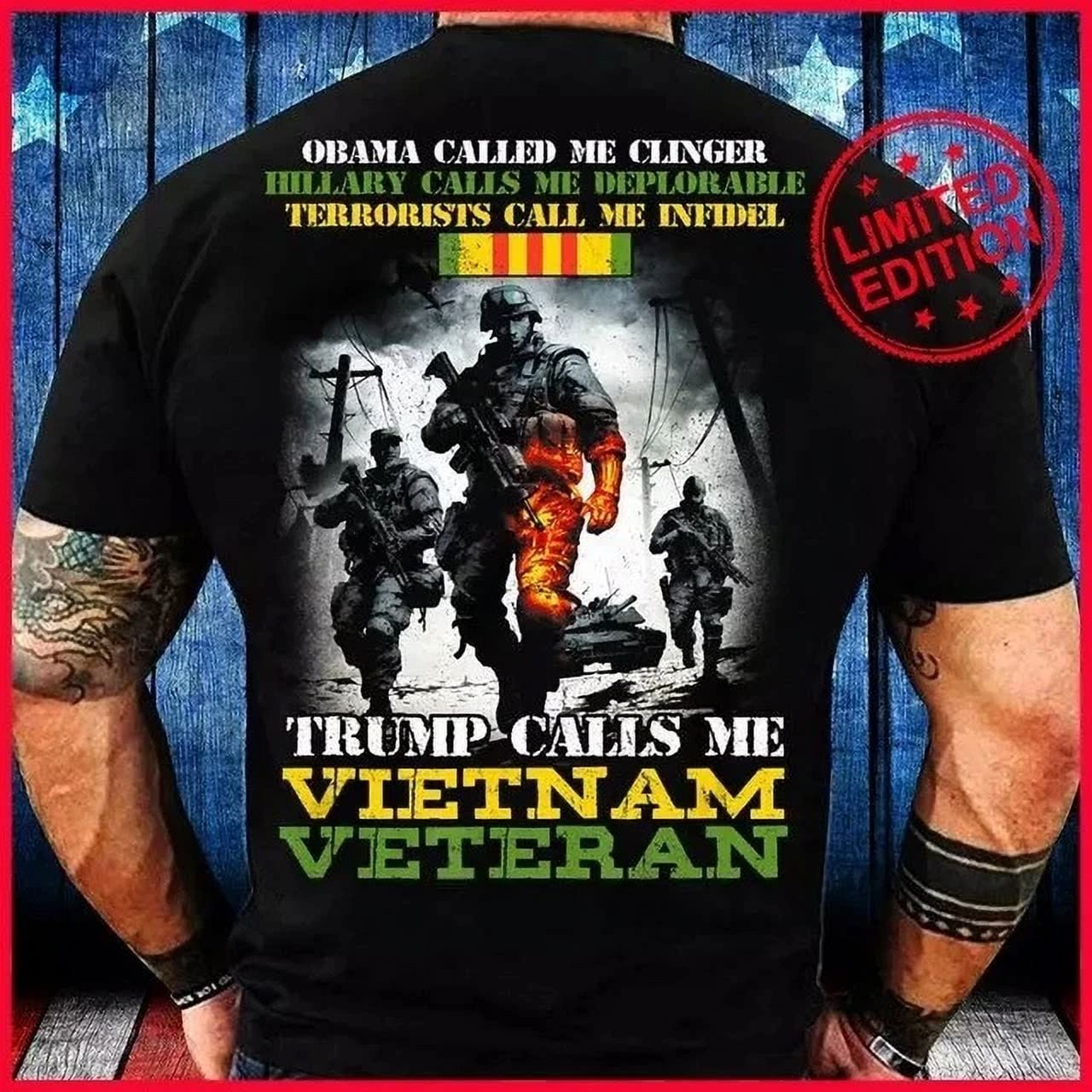 Hot Trending T-Shirt With Vietnam Veteran Design Preview Only - Walmart.com
