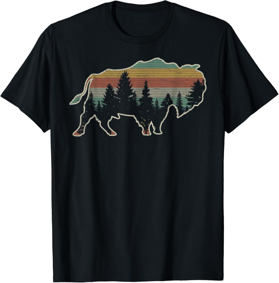 Hot Trending T-Shirt With Vintage Wyoming Cowstate Buffalo National Parks Cheyenne T-Shirt ...