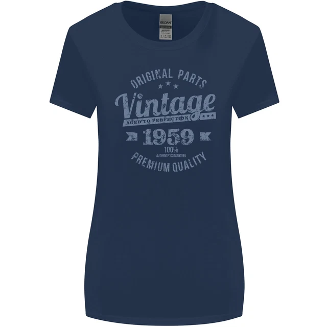 Hot Trending T-Shirt With Vintage Year 66Th Birthday 1959 T-Shirt Navy ...