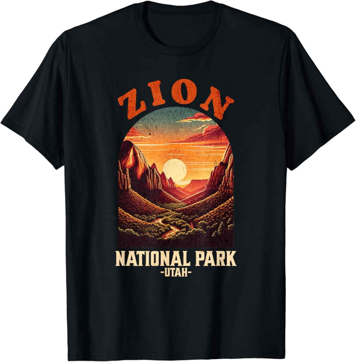 Hot Trending T-Shirt With Vintage Zion National Park Utah Usa 1919 ...