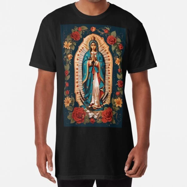 Hot Trending T-Shirt With Virgin Mary Mother Mary Our Lady Of Guadalupe ...