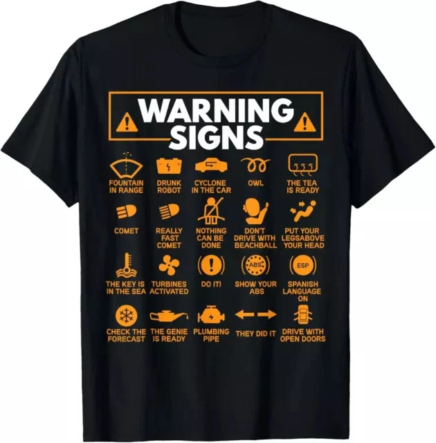 Hot Trending T-Shirt With Warning Signs 101 Funny Car Mechanic Gift ...