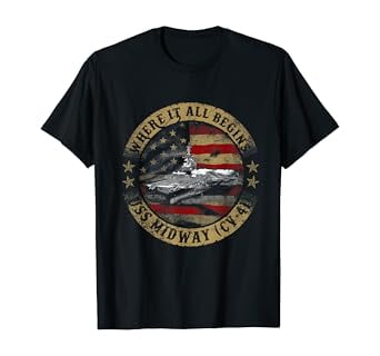 Hot Trending T-Shirt With Where It All Begins Uss Midway Cv 41 Us Army T-Shirt T-Shirt Design ...