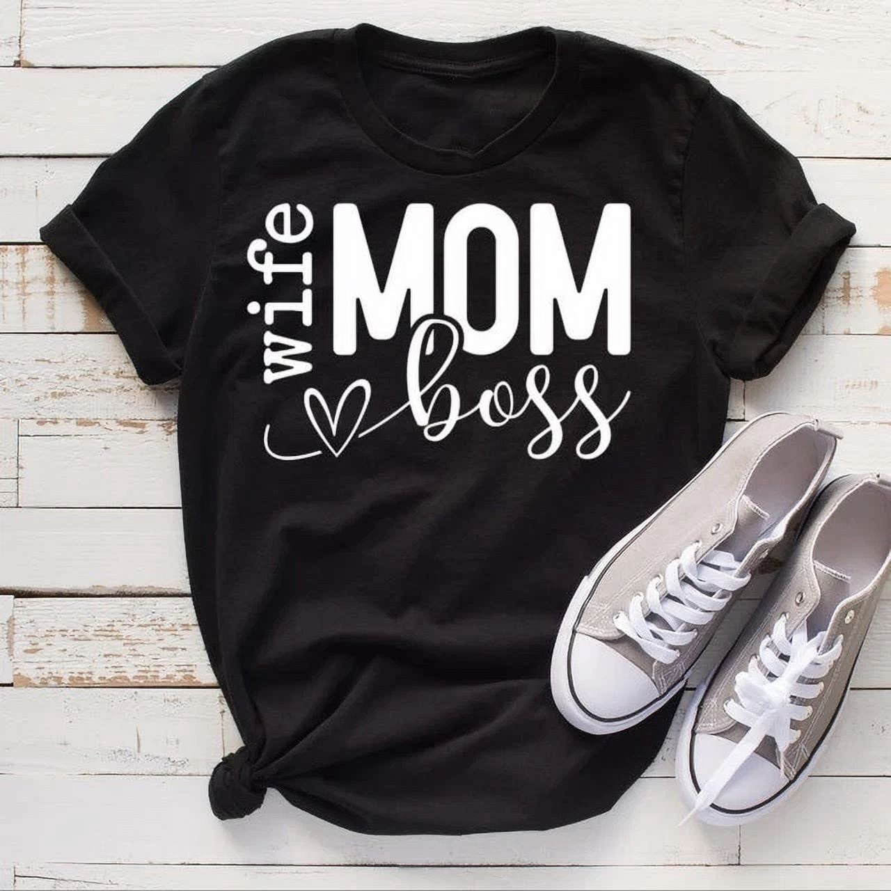 Hot Trending T-Shirt With Wife Mom Boss For Mothers Day Gift, Trendy ...