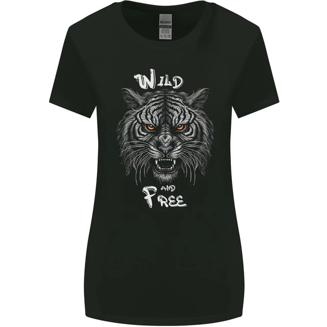 Hot Trending T-Shirt With Wild And Free Tiger T-Shirt Design Preview ...
