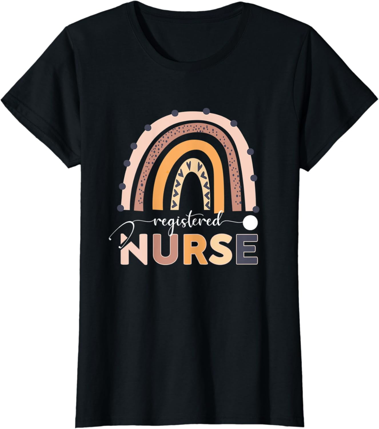 Hot Trending T-Shirt With Woelementary School Registered Nurse Rainbow ...