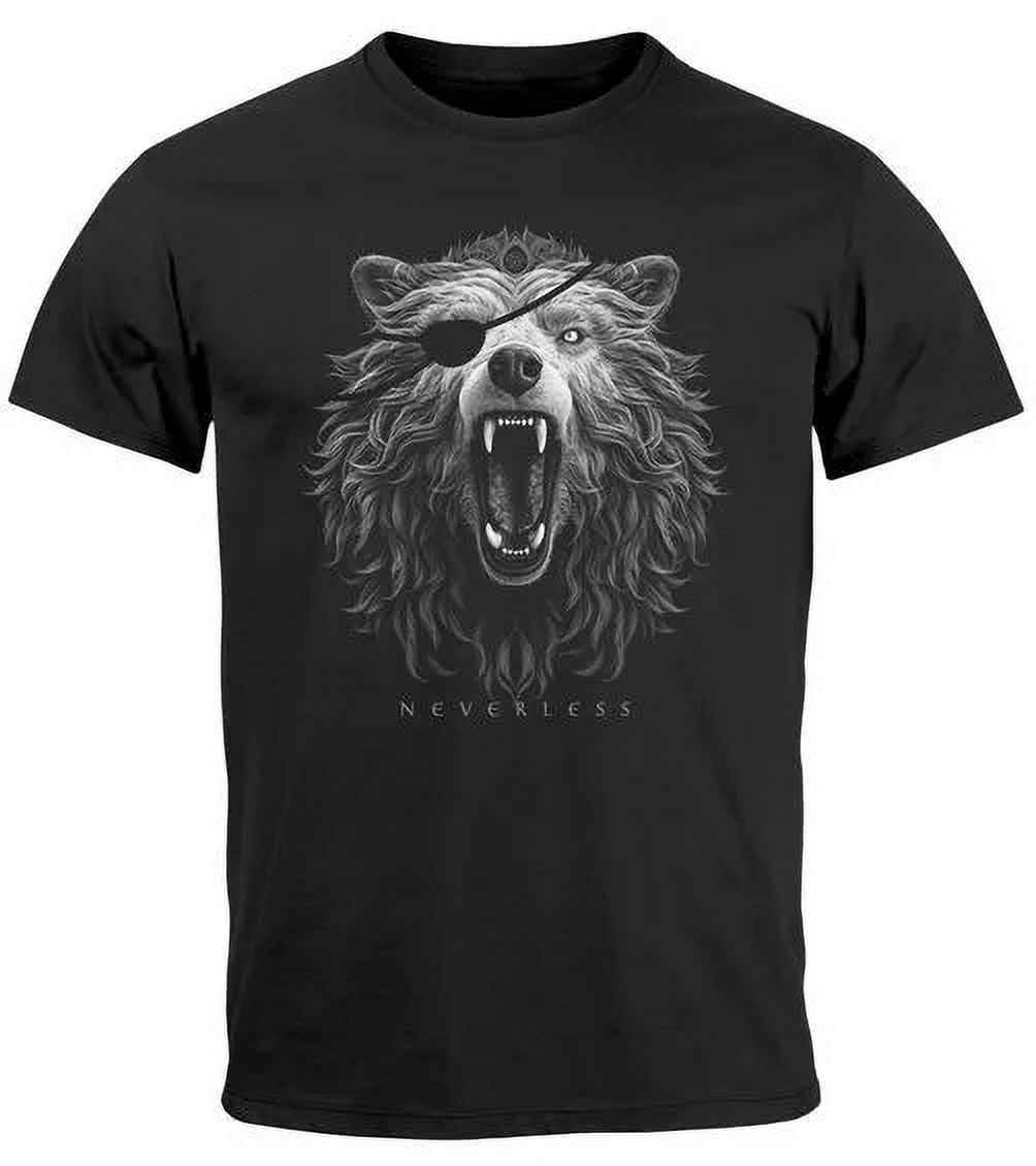 Hot Trending T-Shirt With Wolf With Eye Flap Viking Northmen Mythology ...