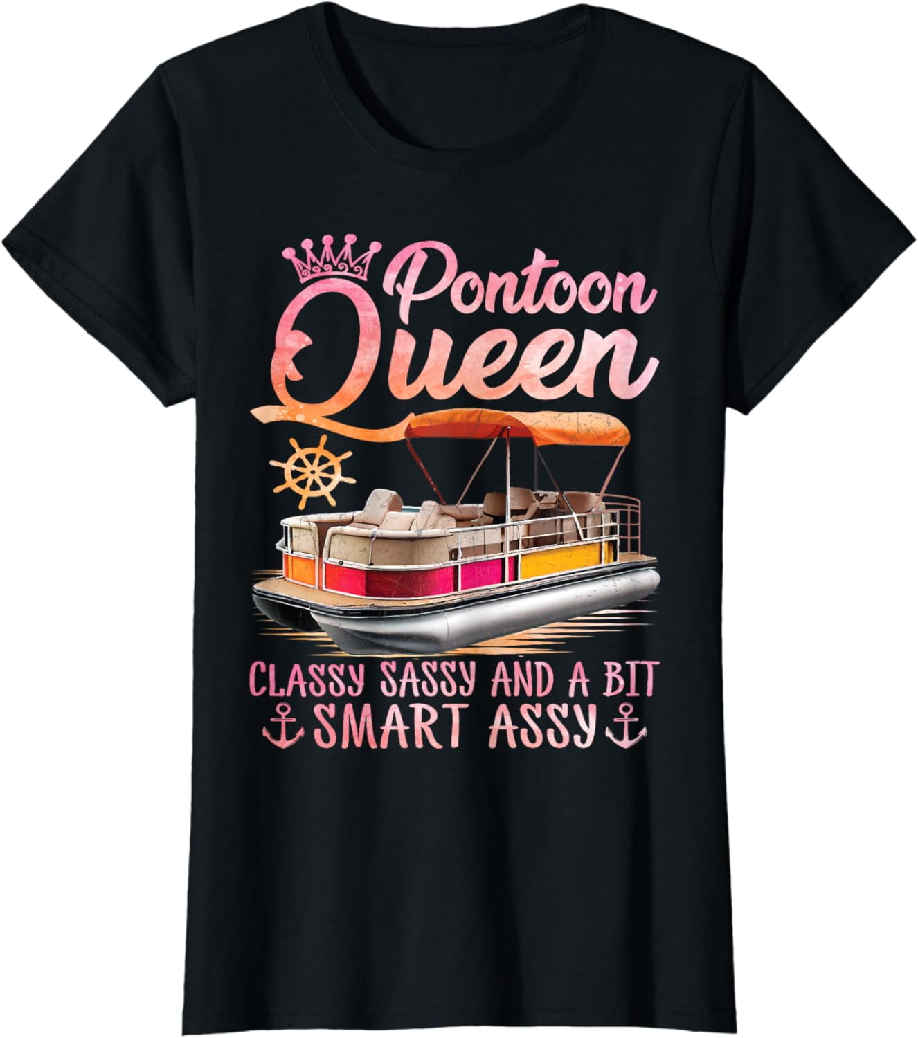 Hot Trending T-Shirt With Wopontoon Queen Pontoon Boat Party Lake ...