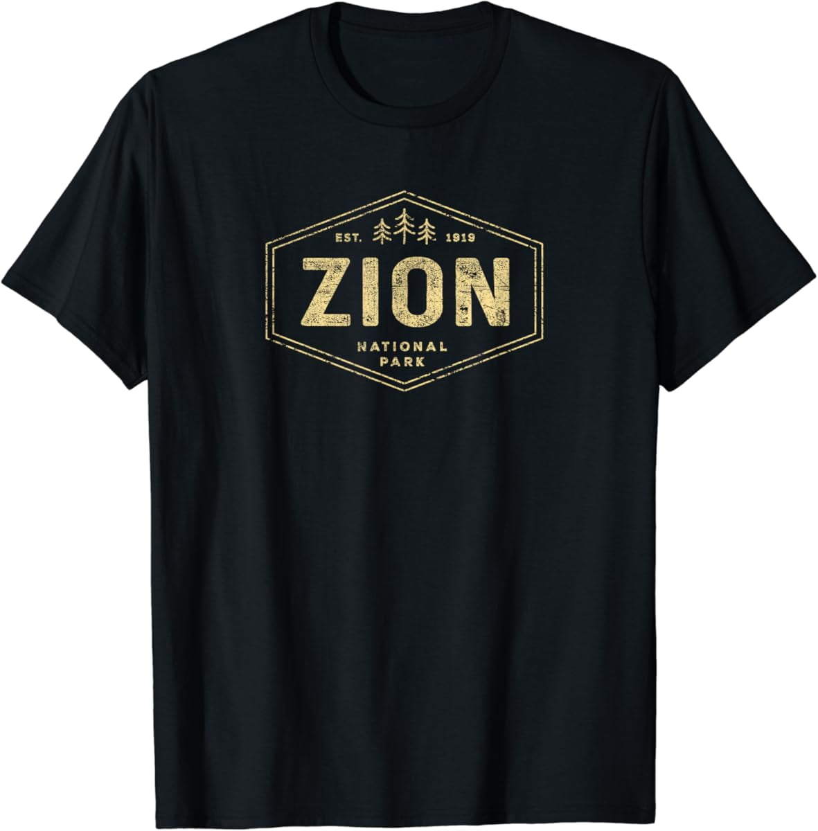 Hot Trending T-Shirt With Zion National Park Shirt Vintage Utah Hexagon ...