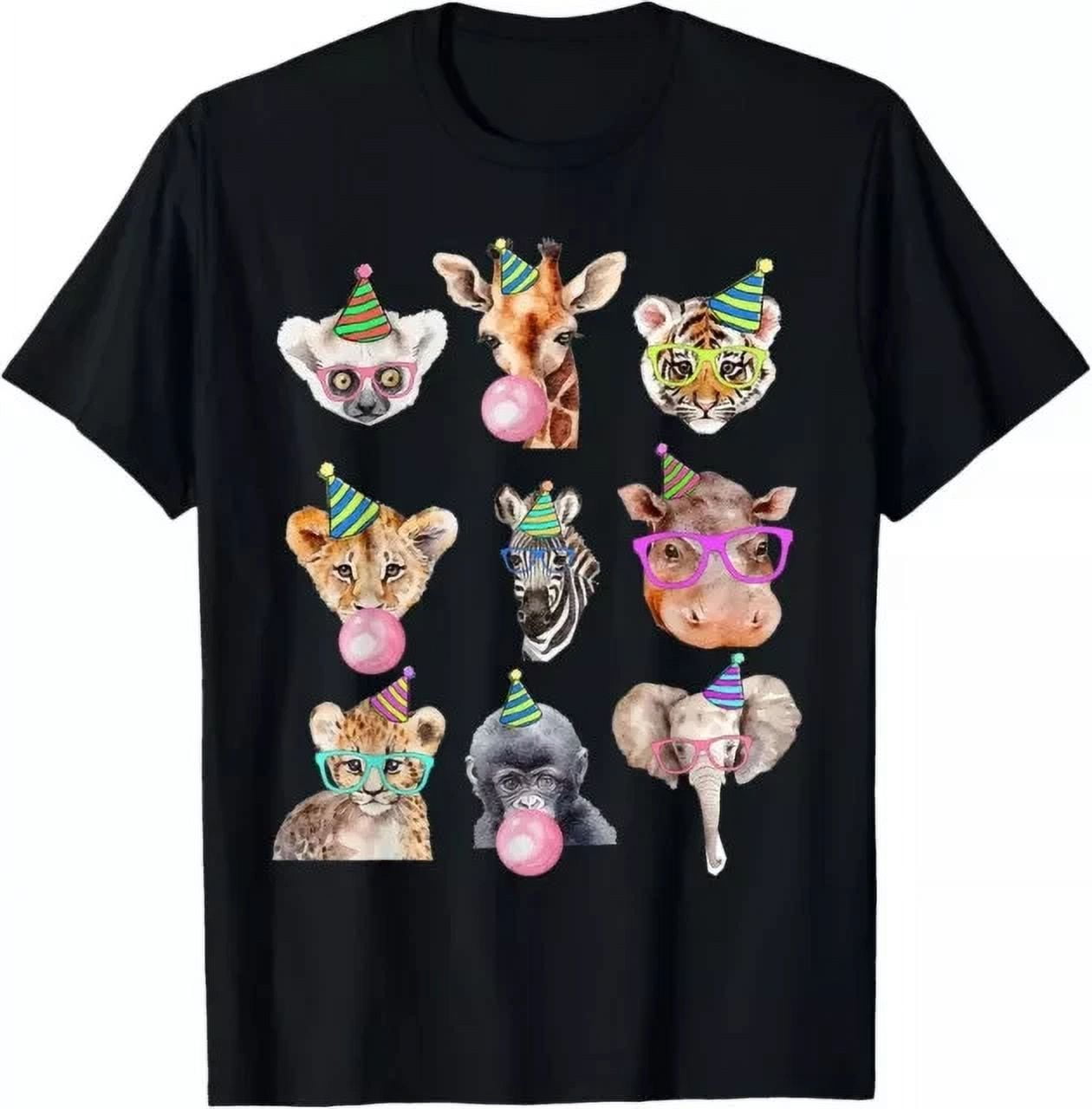 Hot Trending T-Shirt With Zoo Animals Wildlife Birthday Party Zoo Day Animals Design Preview ...