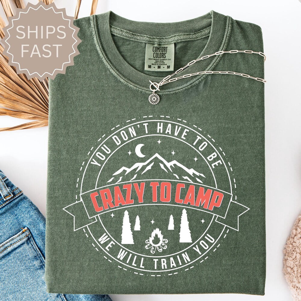 Hot Trending Tee with Funny Camping Womens Shirts, Retro Summer Shirt ...