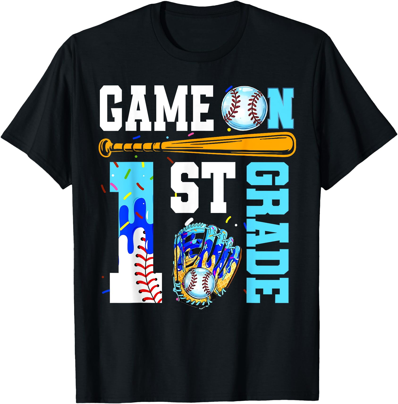 Hot Trending Tee With 1St Grade Back To School Baseball Drip Ice Cream ...