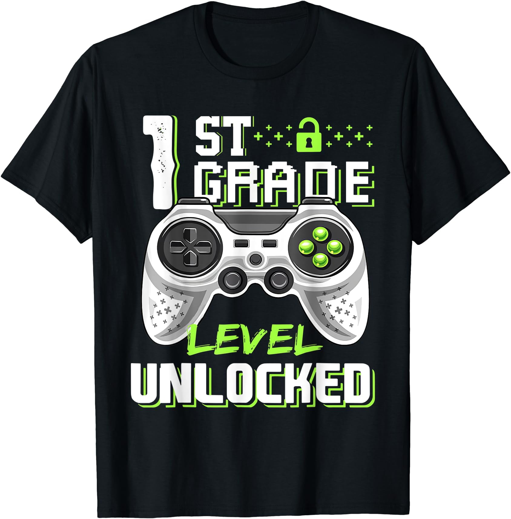 Hot Trending Tee With 1St Grade Level Unlocked Gamer First Day Of ...