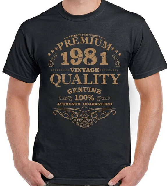 Hot Trending Tee With 44Th Birthday T-Shirt 1981 Aged To Perfection ...