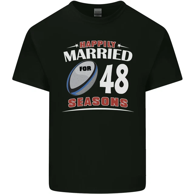 Hot Trending Tee With 48 Year Wedding Anniversary 48Th Rugby Mens ...