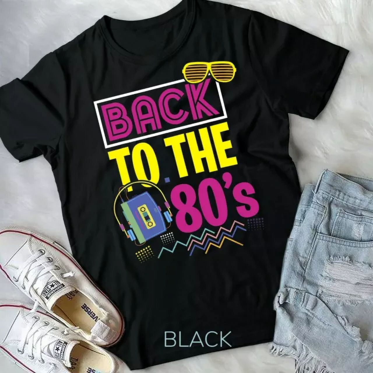 Hot Trending Tee With 80S Party Theme Party Outfit Vintage Retro T-Shirt Unisex T-Shirt ...