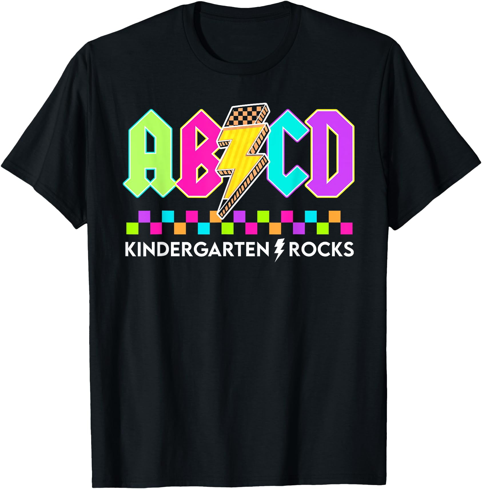 Hot Trending Tee With Abcd Kindergarten Rocks Pencil Lighting Bolt Mom ...