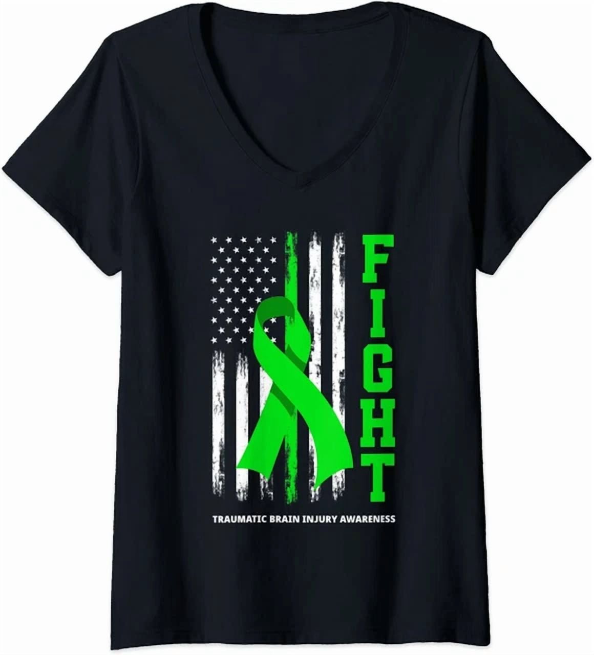 Hot Trending Tee With American Us Flag Fight Traumatic Brain Injury ...