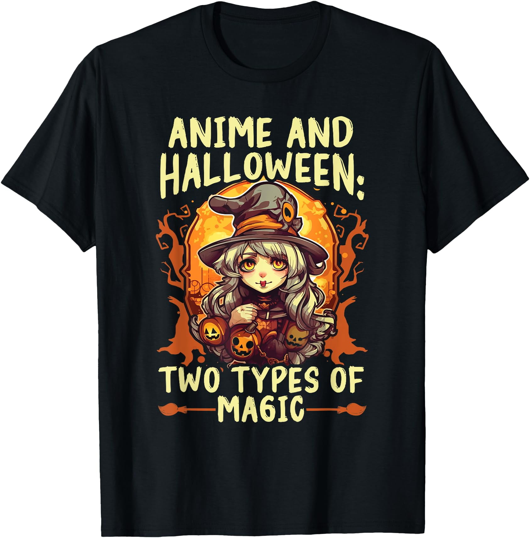 Hot Trending Tee With Anime Halowen Kawaii Spooky Manga Reader ...
