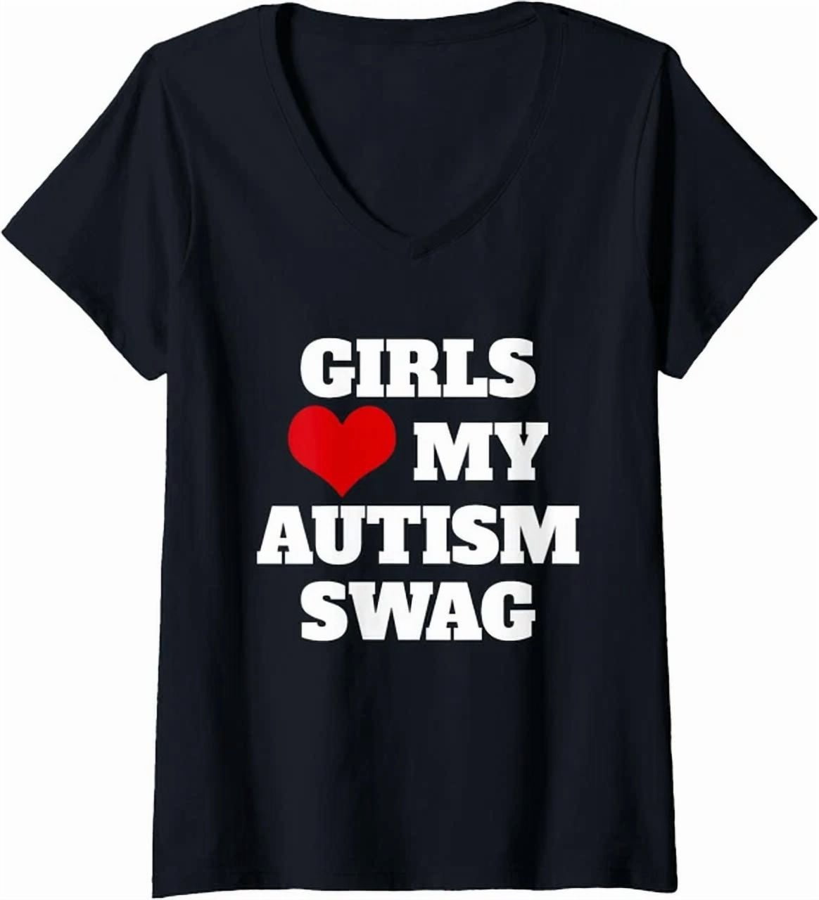 Hot Trending Tee With Autism Girls Love My Autism Swag Autism Tshirt ...