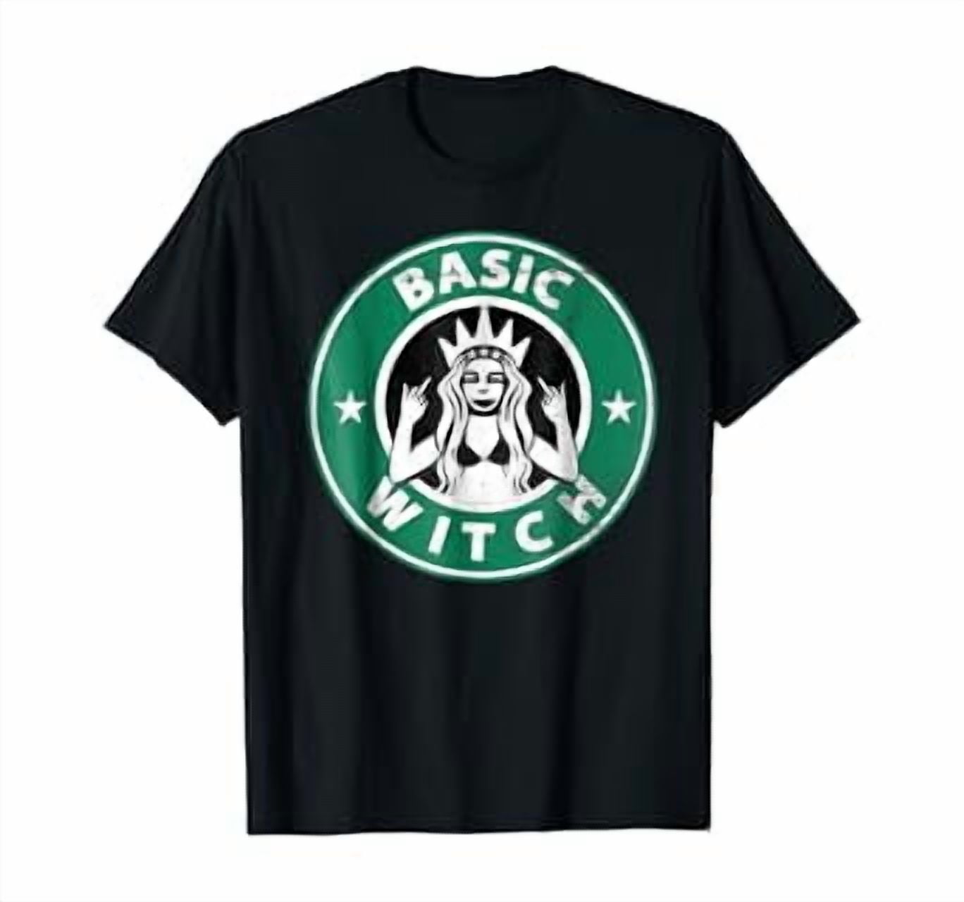 Hot Trending Tee With Basic Witch Shirt Halloween Coffee - Happy Basic ...