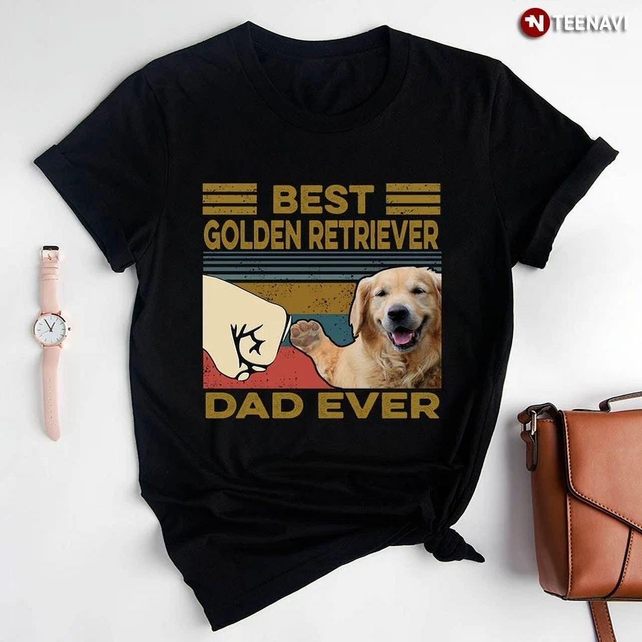 Hot Trending Tee With Best Golden Retriever Dad Ever - Walmart.com