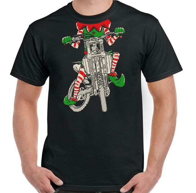 Hot Trending Tee With Biker T-Shirt Elf Mens Womens Motorbike ...