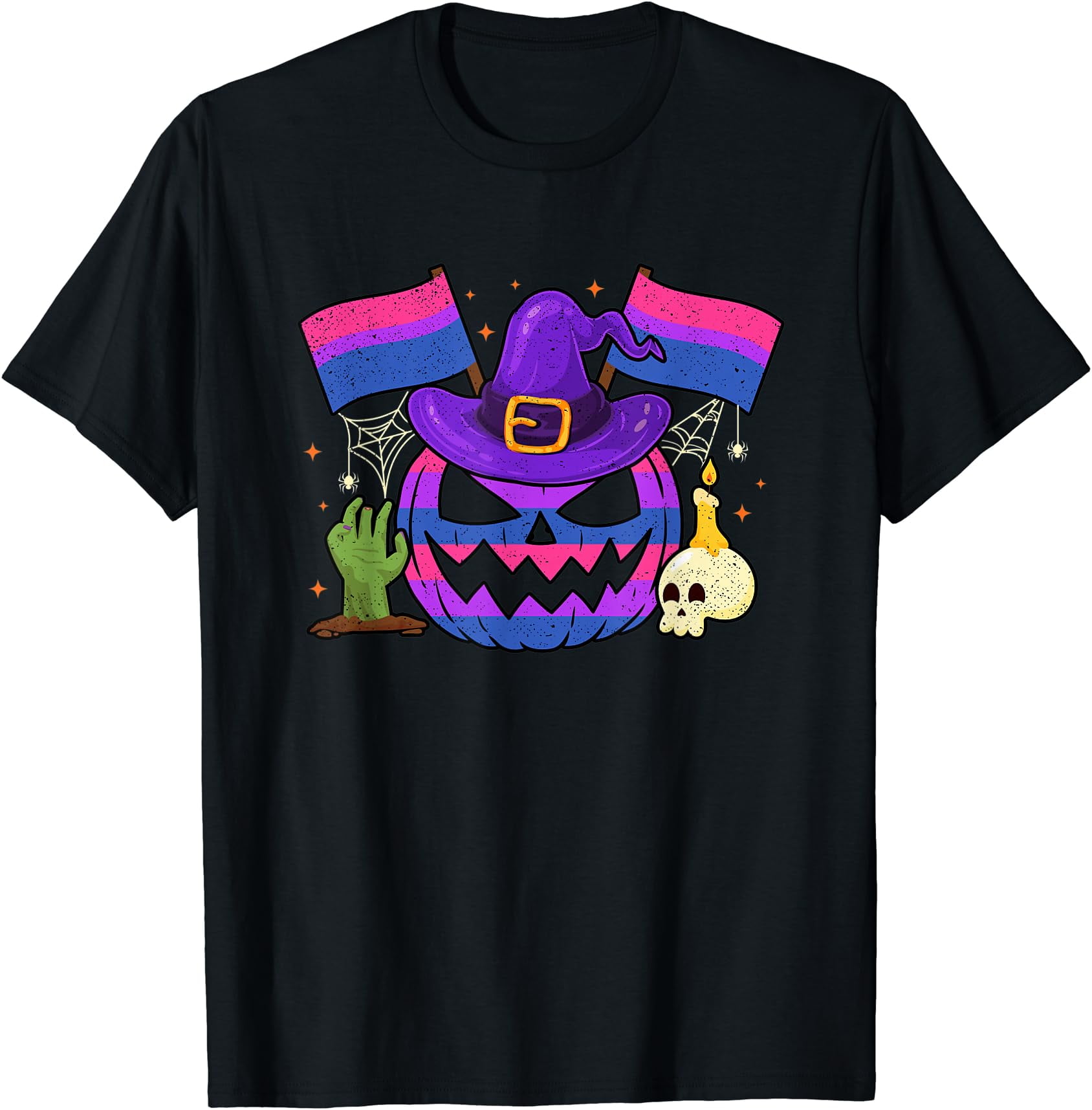 Hot Trending Tee With Bisexual Halowen Pumpkin Bi Party - Walmart.com