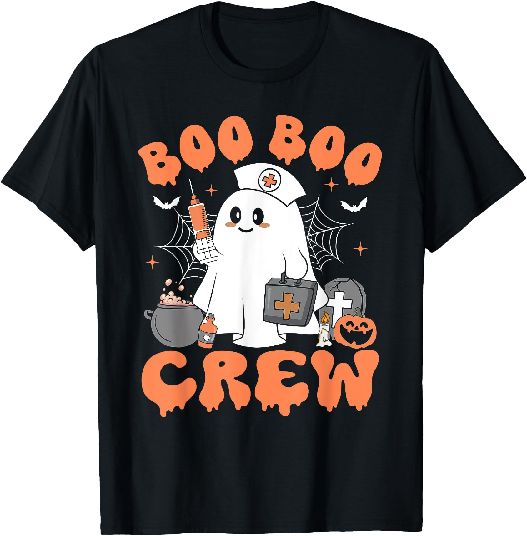 Hot Trending Tee With Boo Boo Crew Nurse Shirt Women Cute Ghost Nursing ...