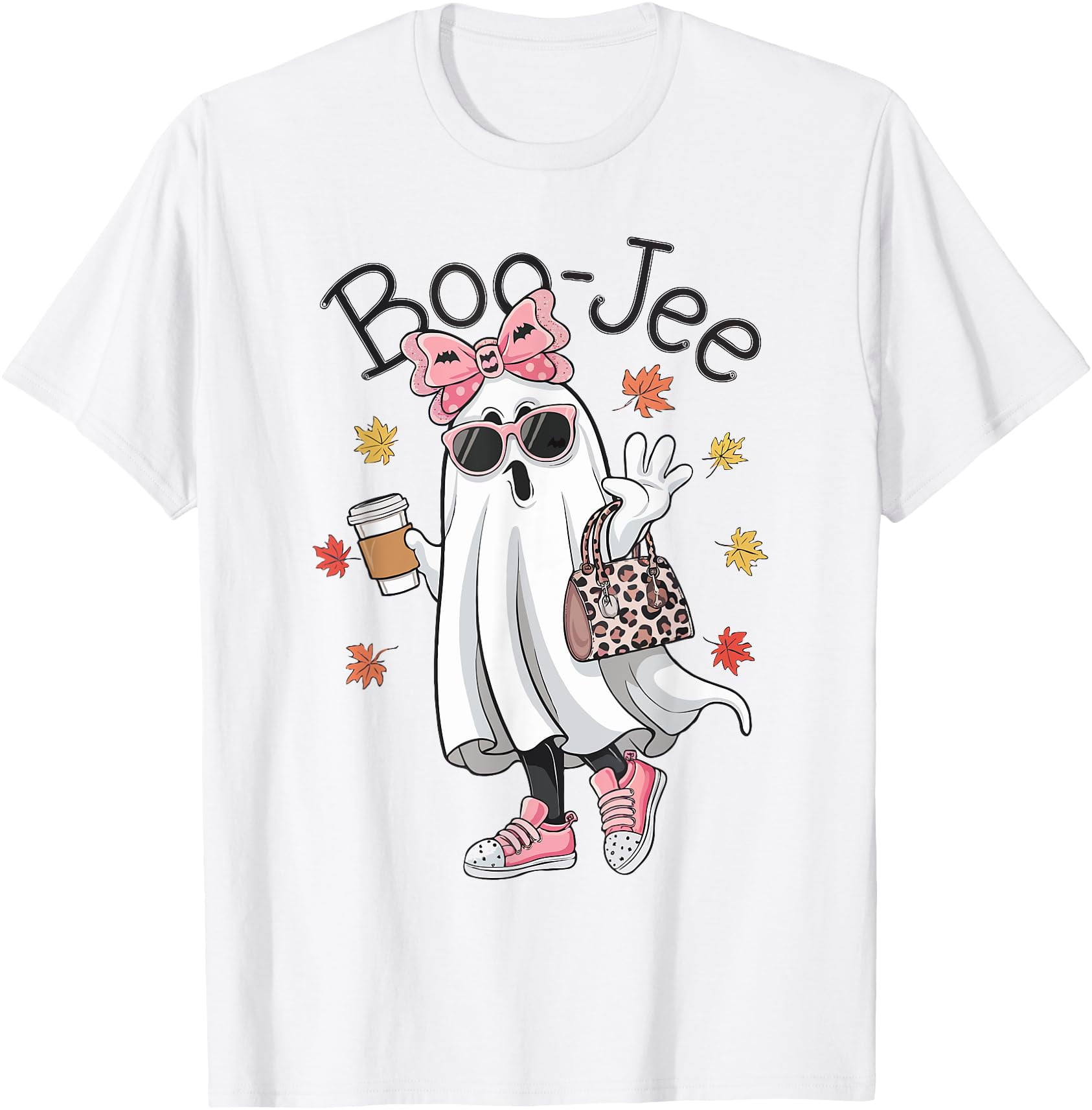 Hot Trending Tee With Boo Jee Ghost Leopard Ghost Coffee Women Womens ...