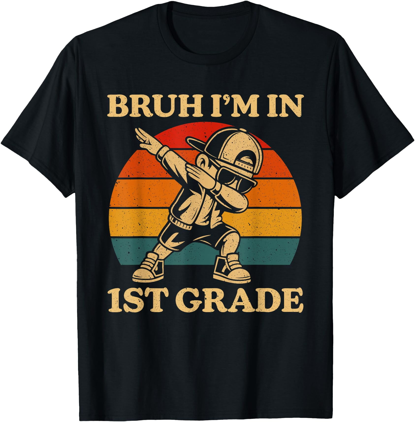 Hot Trending Tee With Bruh I'M In 1St Grade Dabbing Boy Back To School ...