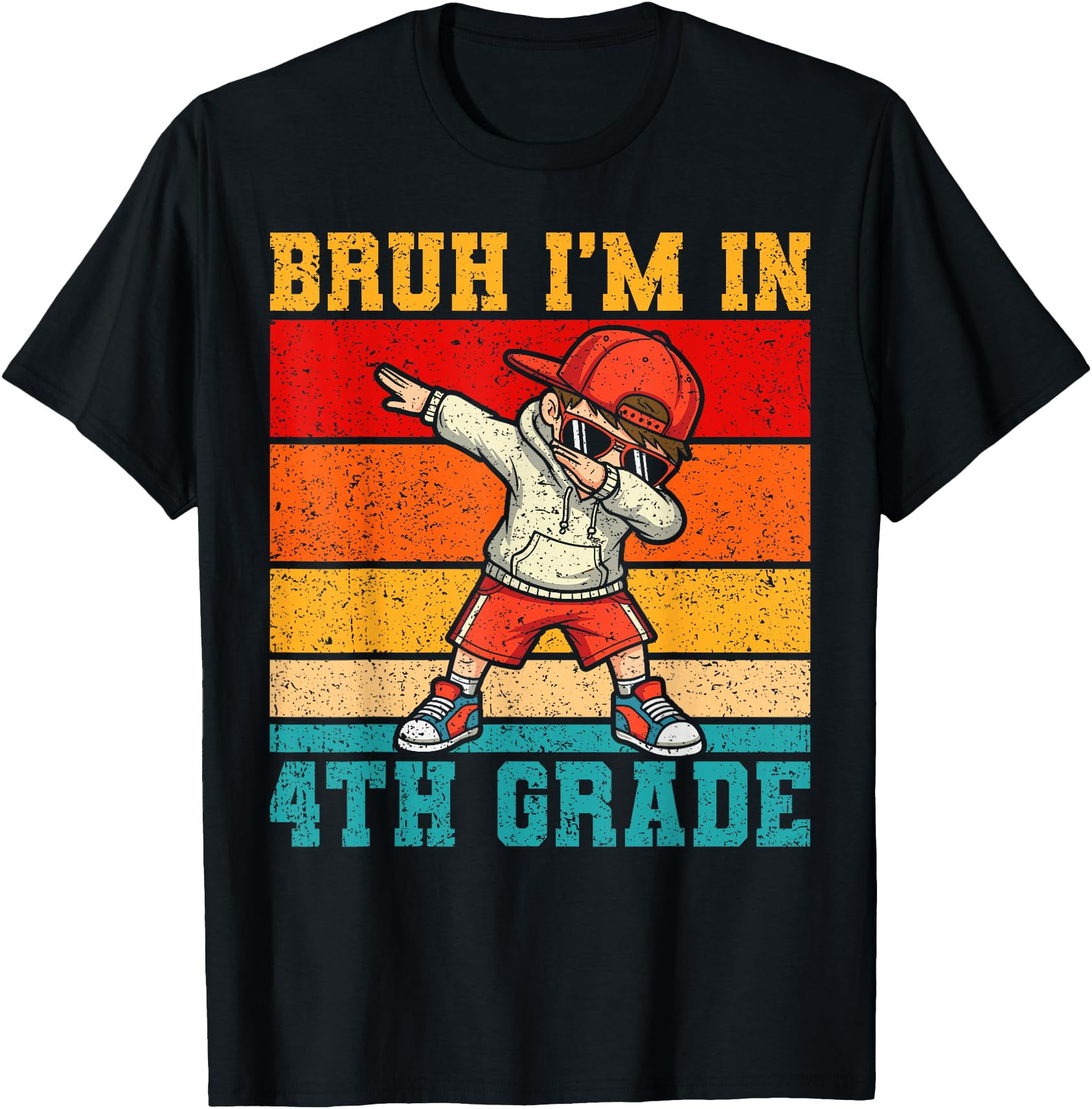 Hot Trending Tee With Bruh I'M In 4Th Grade Dabbing Boy First Day Of ...