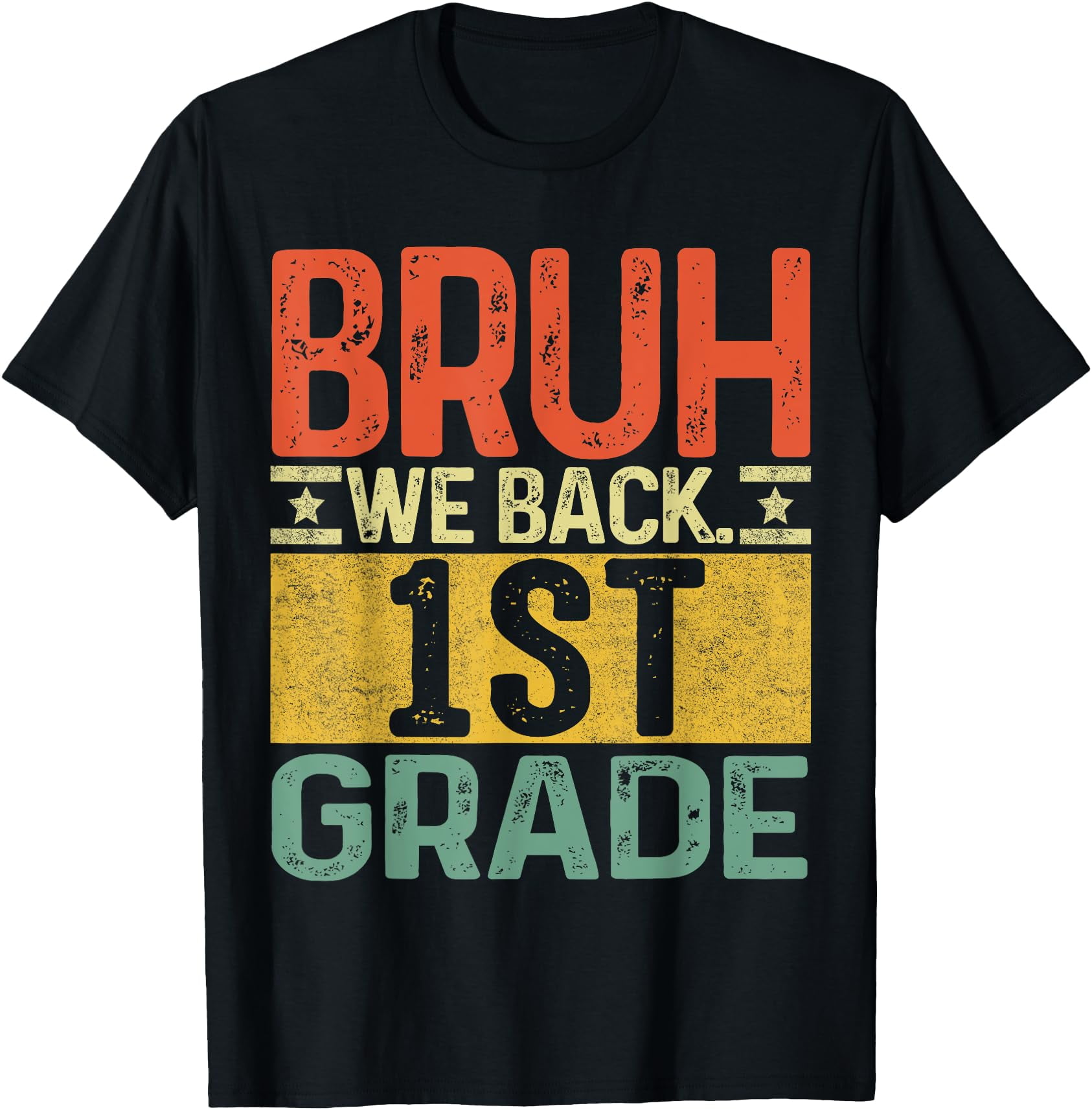 Hot Trending Tee With Bruh We Back 1St Grade First Day Of School ...