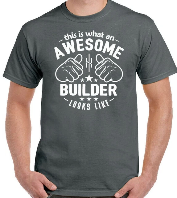 Hot Trending Tee With Builder T-Shirt This Is What A Looks Like Mens ...