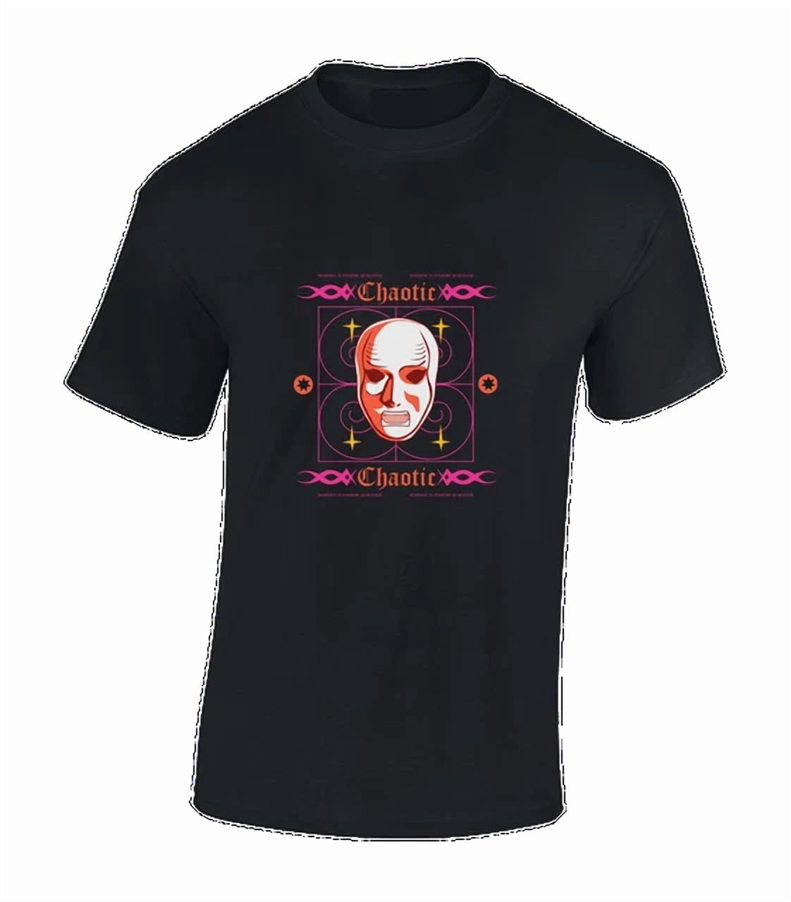 Hot Trending Tee With Chaotic Mask Cool Retro Horror Fashion Mask ...