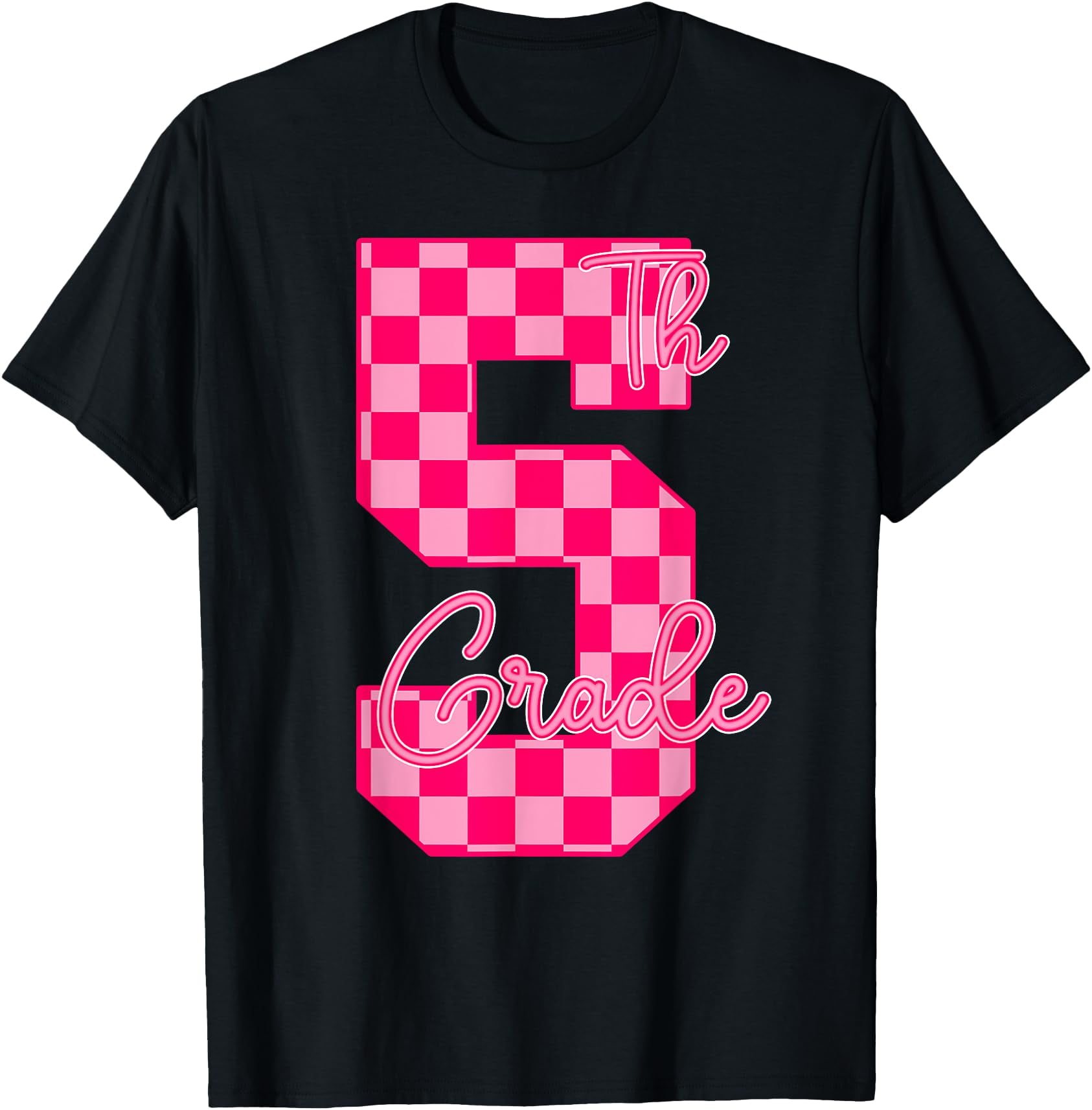 Hot Trending Tee With Checkered Fifth Grade Back To School Teachers Mom ...