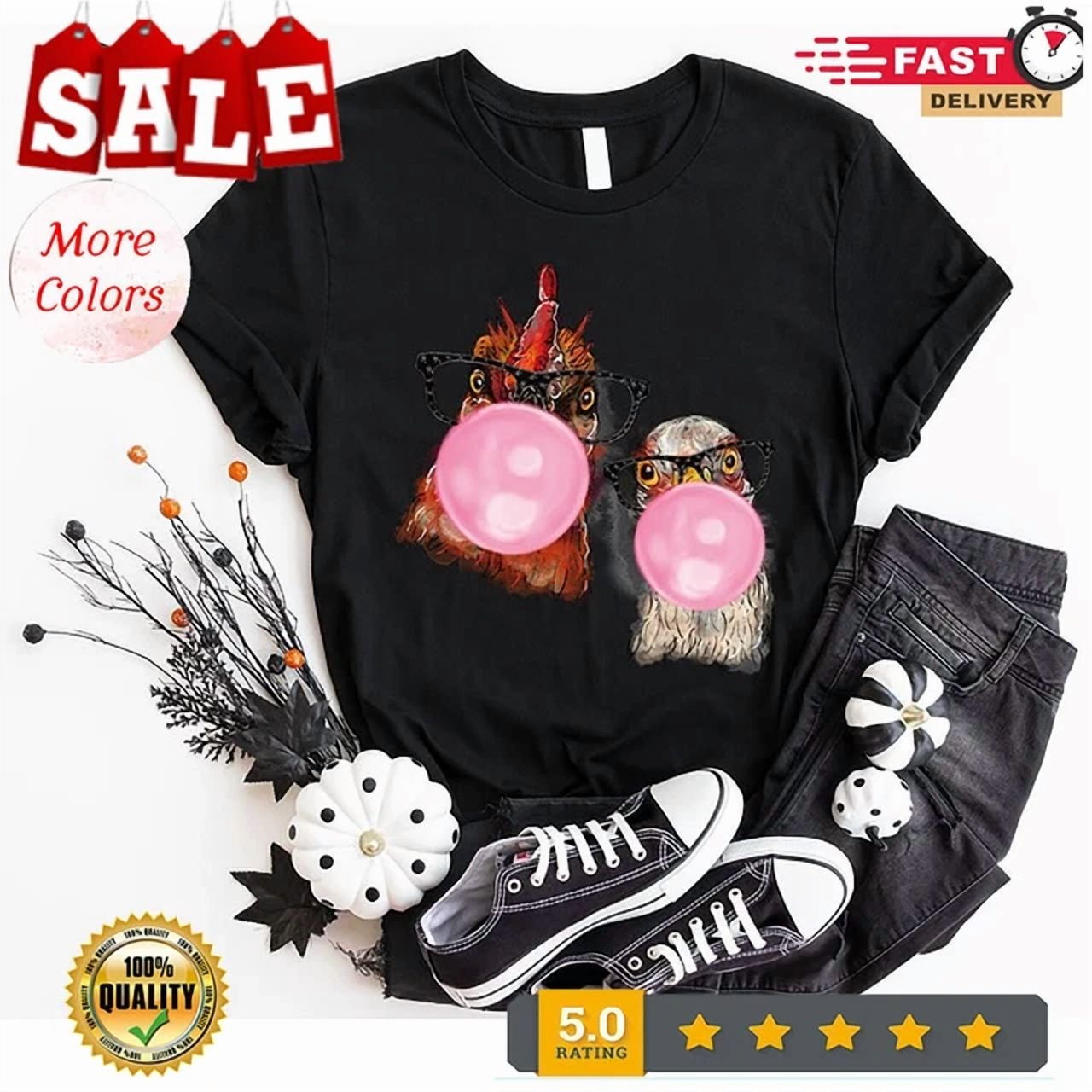 Hot Trending Tee With Chicken Mom T-Shirt, Farm Animal Graphic Tees ...