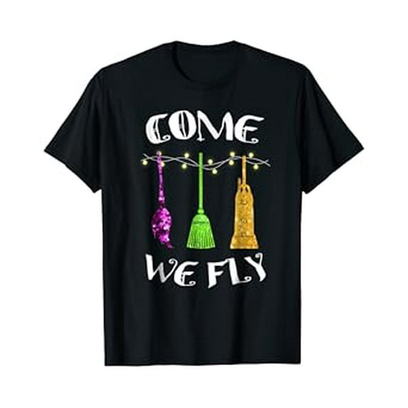 Hot Trending Tee With Come We Fly Brooms Squad Three Witches Halloween ...