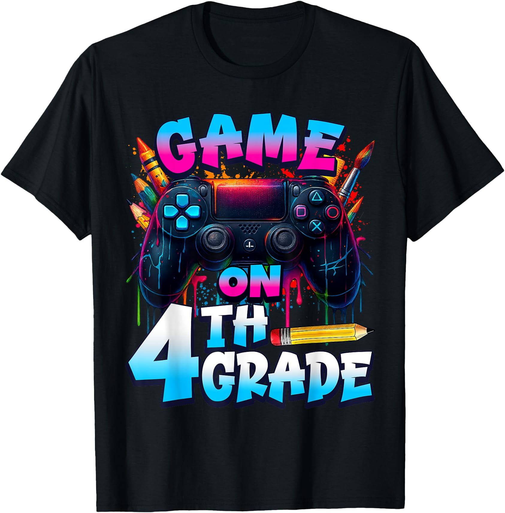 Hot Trending Tee With Controller Game On 4Th Grade First Day Of School ...