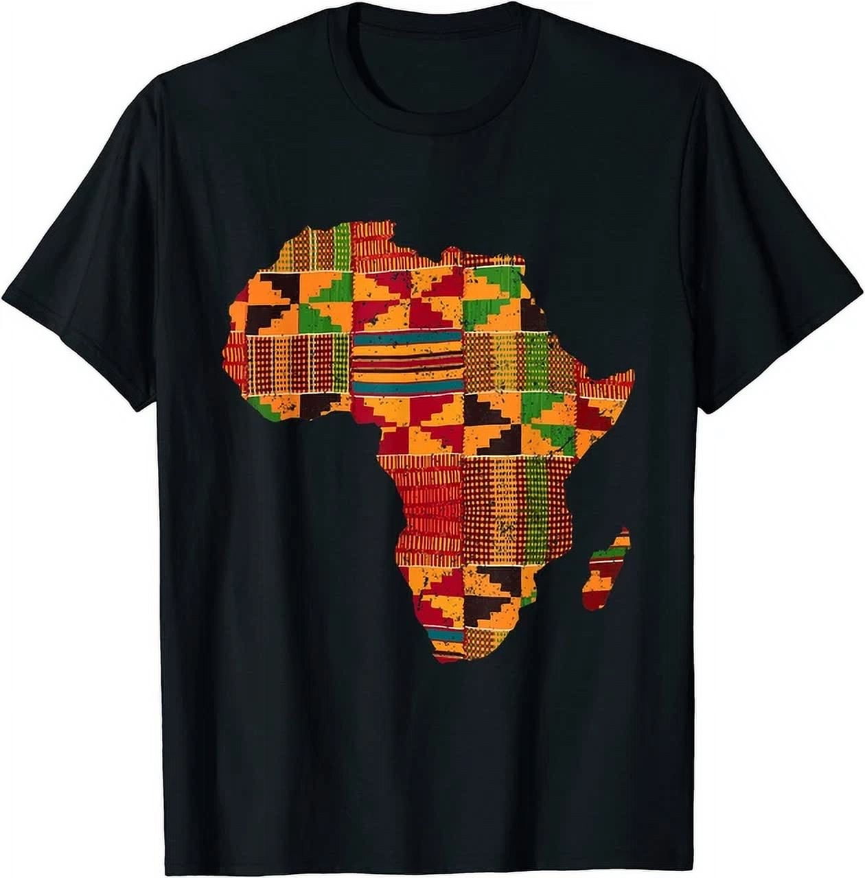 Hot Trending Tee With Cool Africa Map Kente Cloth Gift African Lover Unisex T-Shirt - Walmart.com