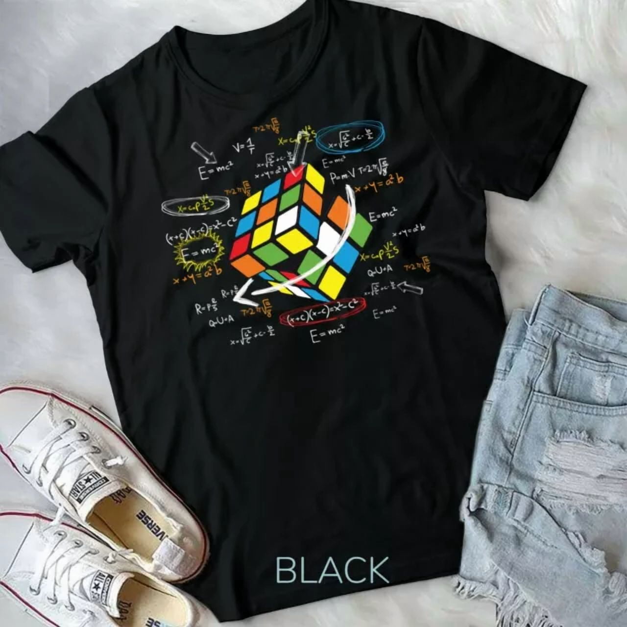 Hot Trending Tee With Cool Math Rubik Rubix Rubics Player Cube Math Lovers Unisex & T-Shirt ...