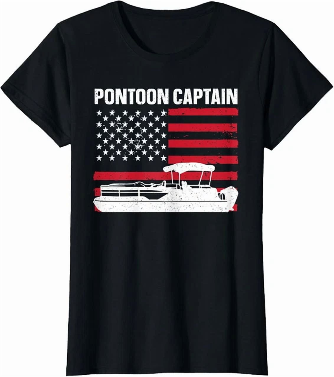 Hot Trending Tee With Cool Pontoon Captain Art For Pontoon Boat Captain ...