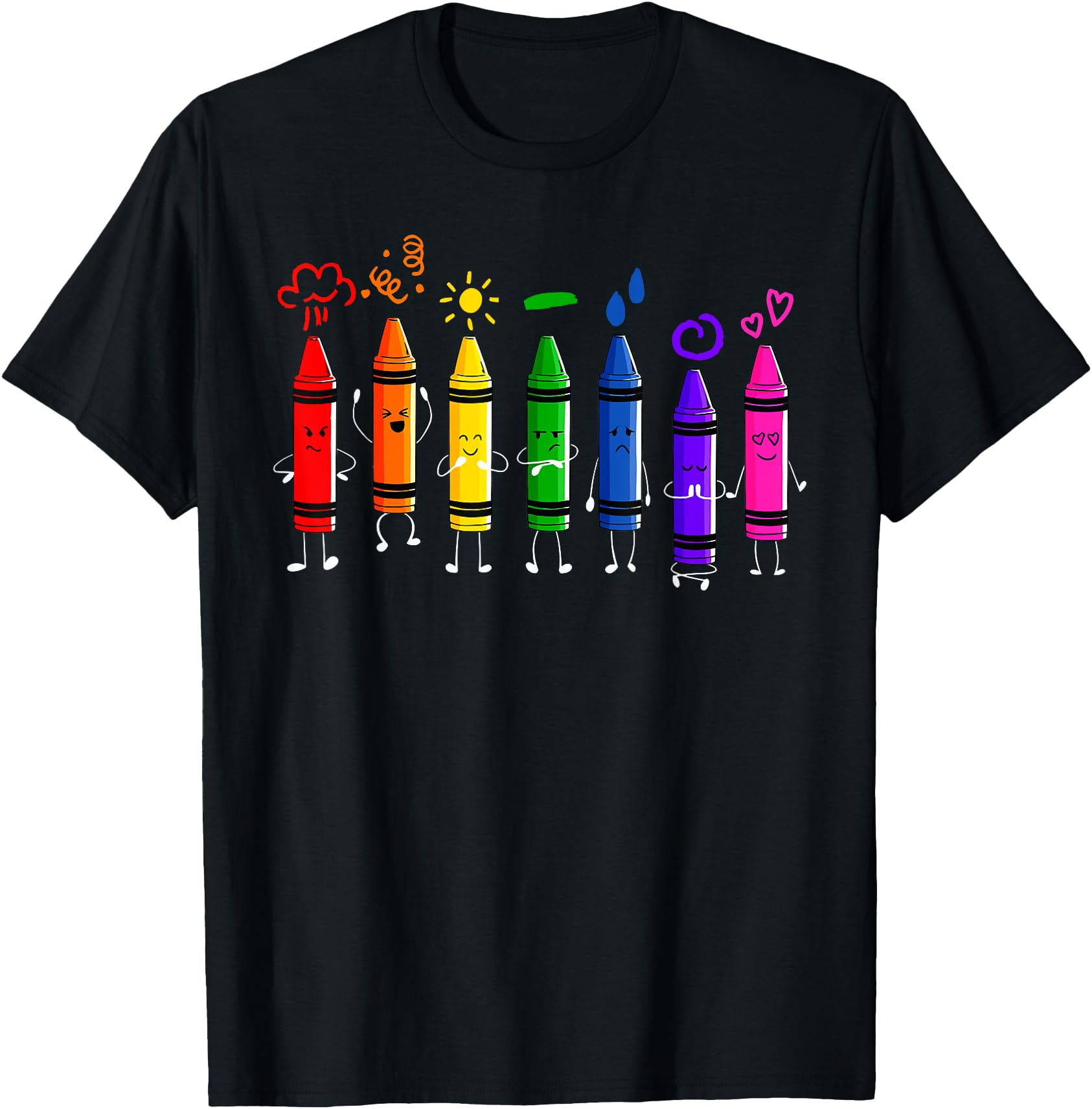 Hot Trending Tee With Crayons Teacher First Day Of School Back To ...