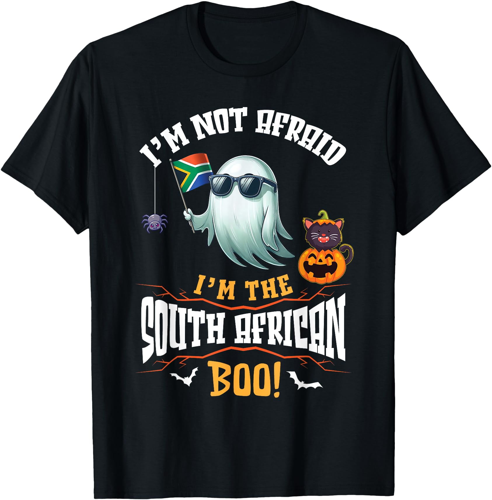 Hot Trending Tee With Cute Ghost And Flag I'M Not Afraid I'M The South ...