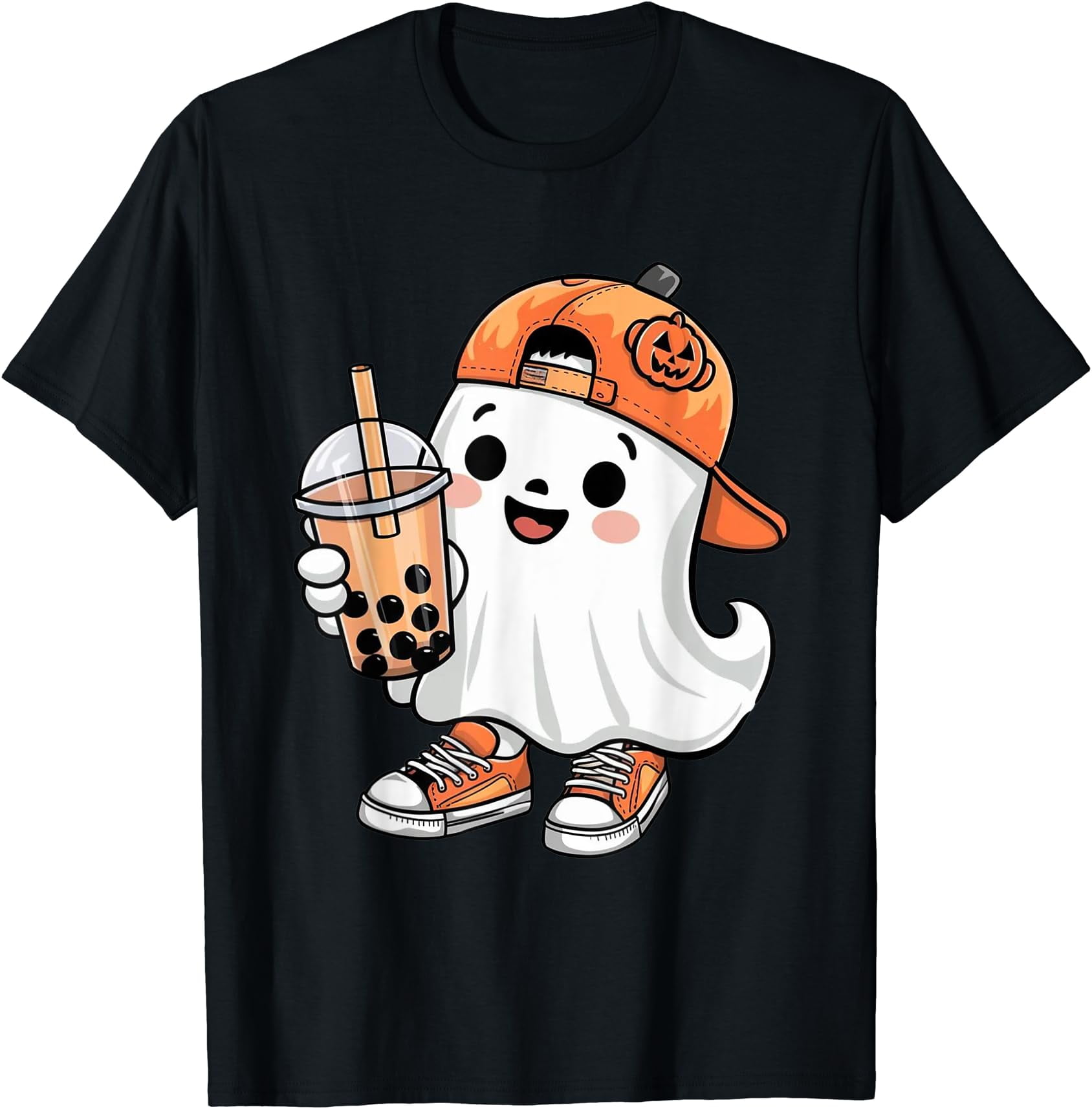Hot Trending Tee With Cute Ghost Ice Coffee Halowens - Walmart.com