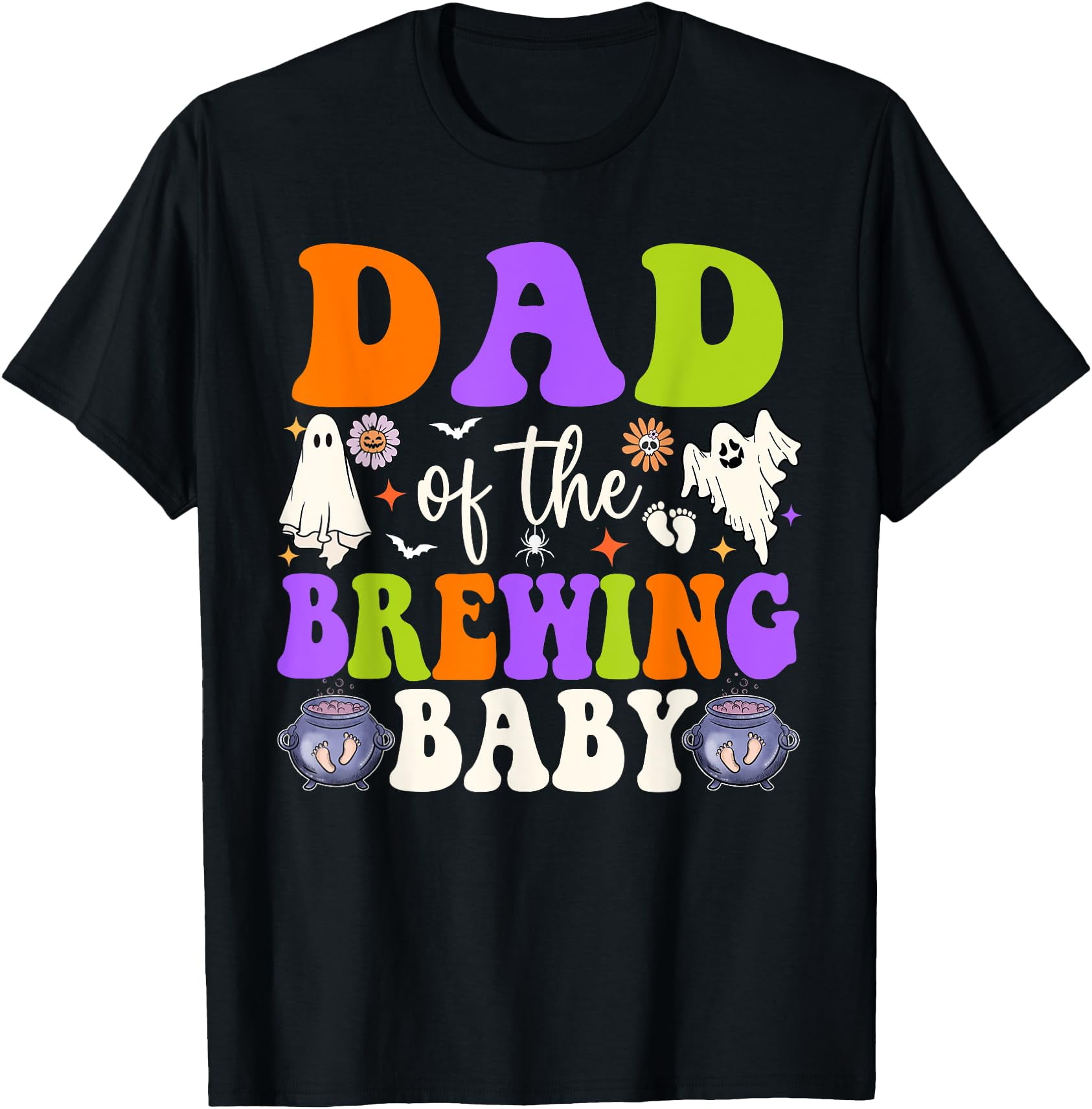 Hot Trending Tee With Dad Of Brewing Baby Halowen Theme Baby Shower ...