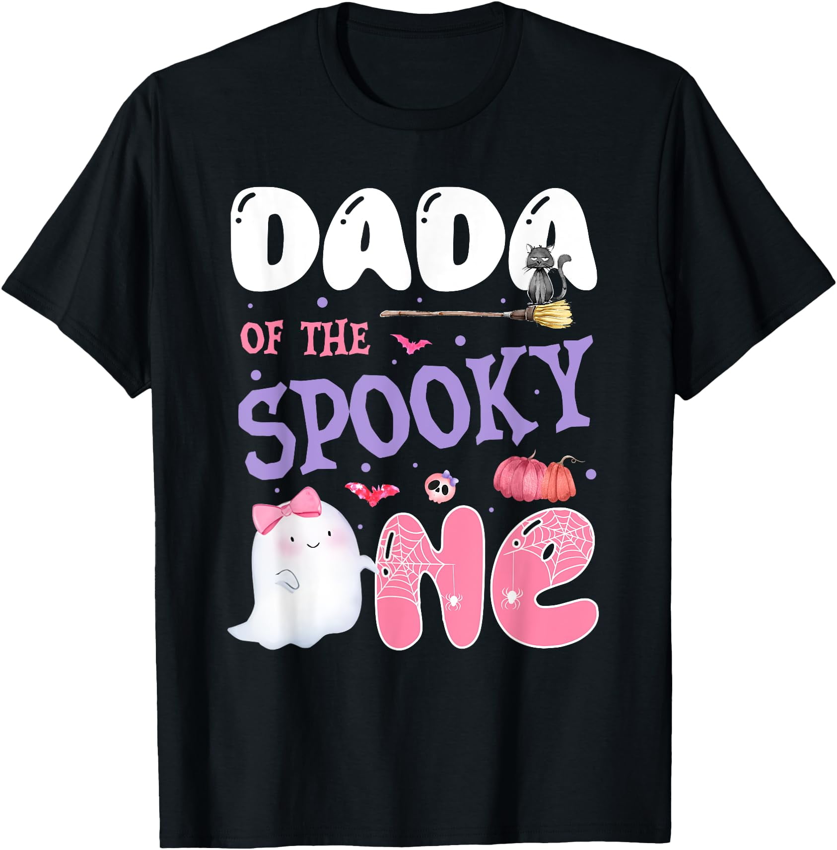 Hot Trending Tee With Dada Of The Spooky One 1St Birthday Halowen Pink ...