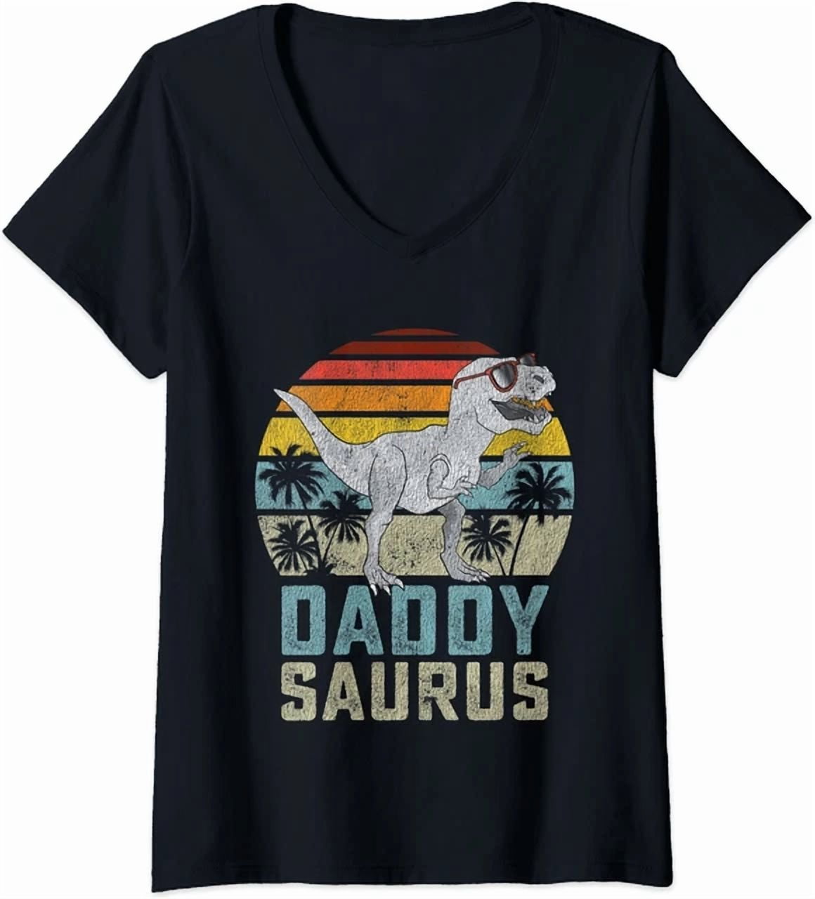 Hot Trending Tee With Daddy Saurus Family T-Rex Dinosaur Daddysaurus ...